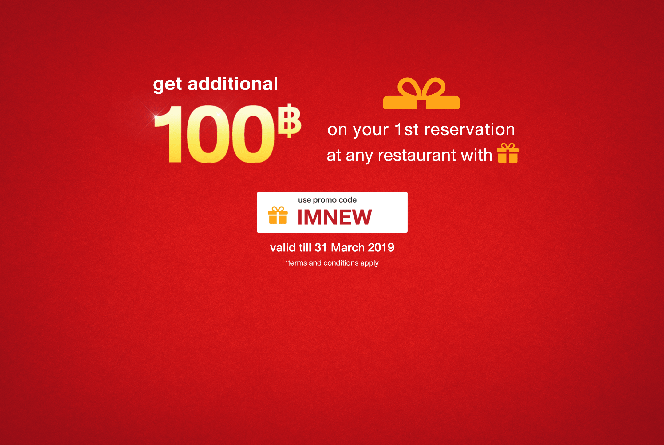 New user promo code 'IMNEW' - eatigo TH en Blog